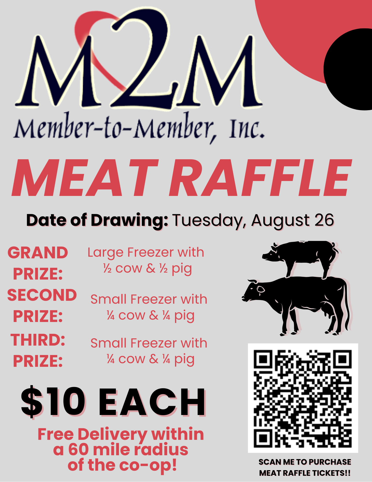 2025 Member-to-Member Meat Raffle | Member-to-Member, Inc